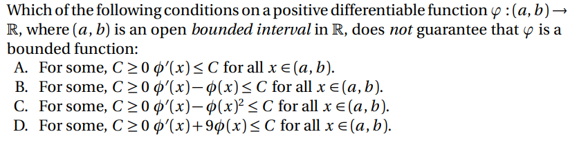 Which of the following conditions on a positive | Chegg.com