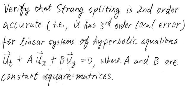 Solved Verify that Strang spliting is 2nd order accurate | Chegg.com