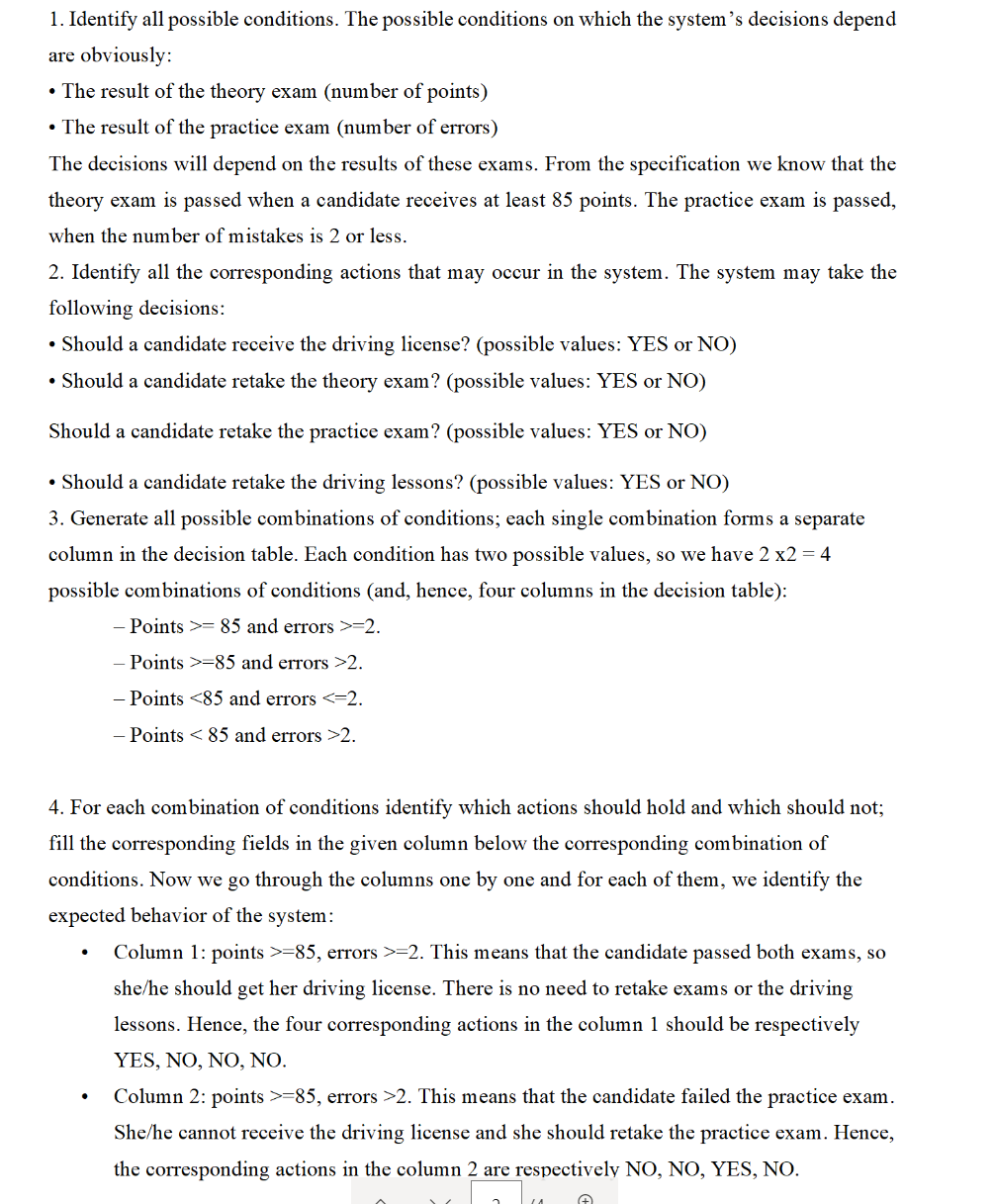 Solved 1. Identify all possible conditions. The possible | Chegg.com