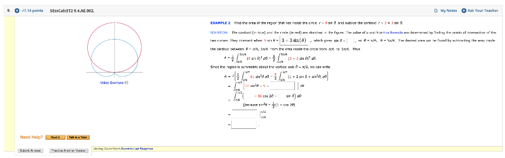 Solved Find the area of the region that lies inside the | Chegg.com