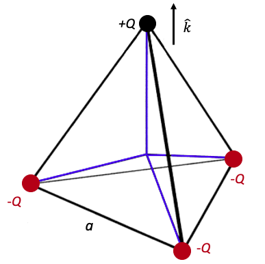 Solved Consider a regular tetrahedron with charges located | Chegg.com