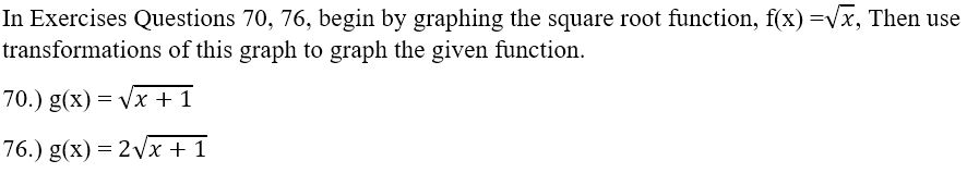 Solved In Exercises Questions 70, 76, begin by graphing the | Chegg.com