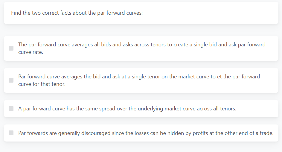 Solved Find the two correct facts about the par forward | Chegg.com
