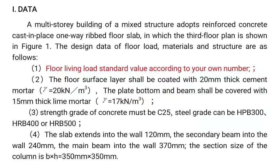 Solved I. DATA A multi-storey building of a mixed structure | Chegg.com