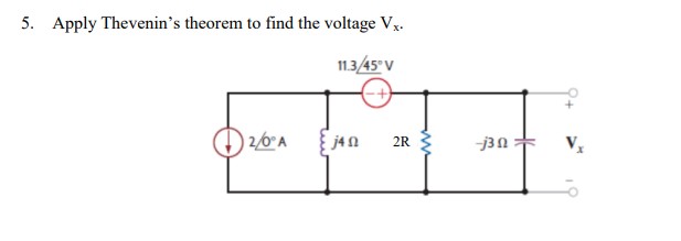 Solved Apply Thevenin's theorem to find the voltage Vx. . | Chegg.com