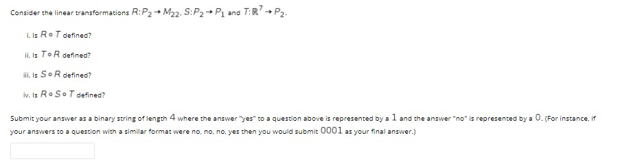 Solved Consider the linear transformations R:P2 + M22. S:P2+ | Chegg.com