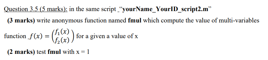 Homework 3 – Private & Anonymous Function Given 2 | Chegg.com