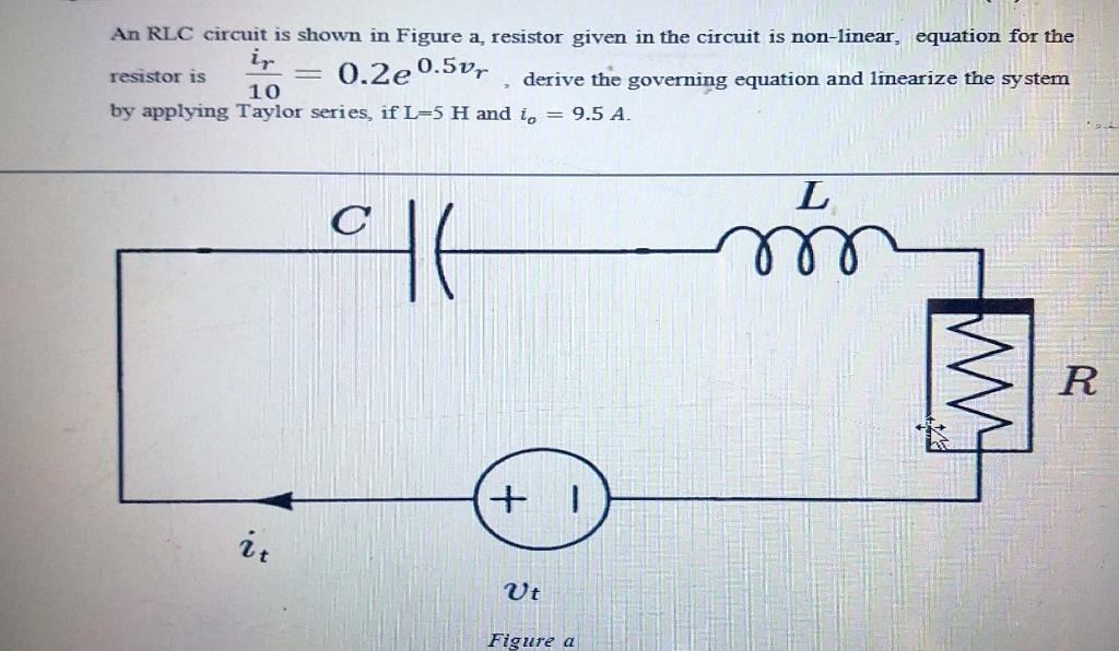 Solved An RLC circuit is shown in Figure a resistor given in | Chegg.com