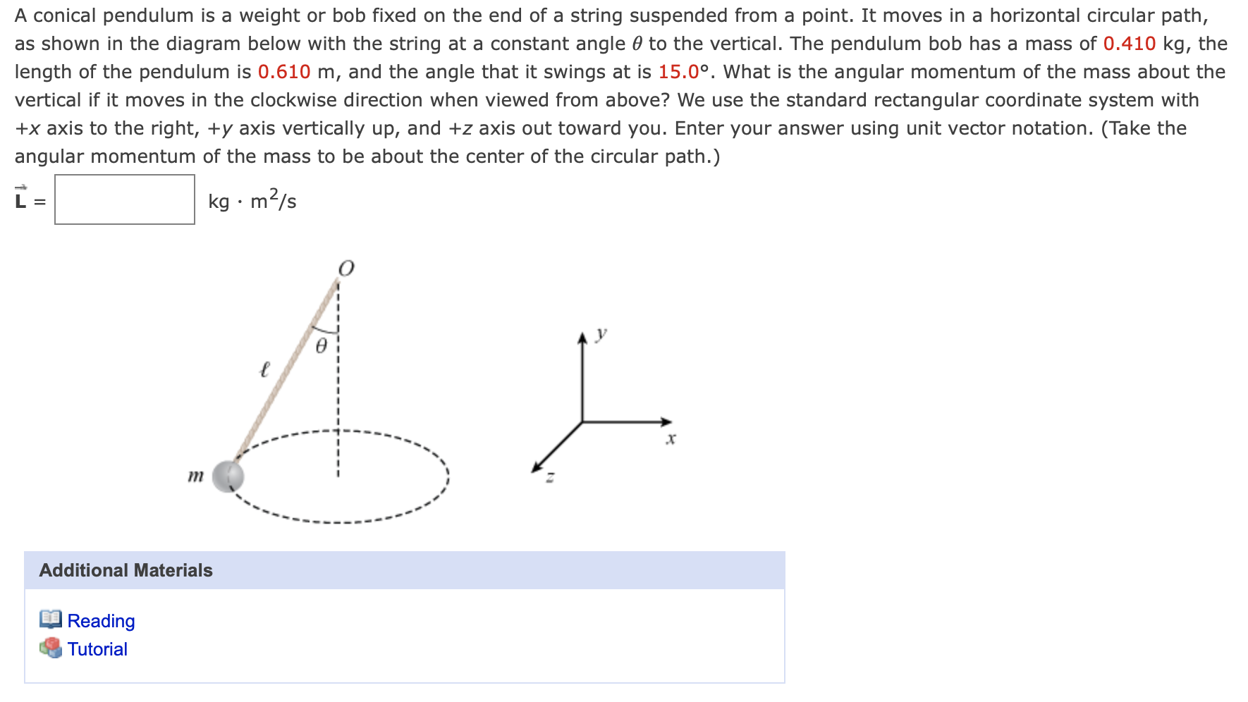 Solved A conical pendulum is a weight or bob fixed on the | Chegg.com
