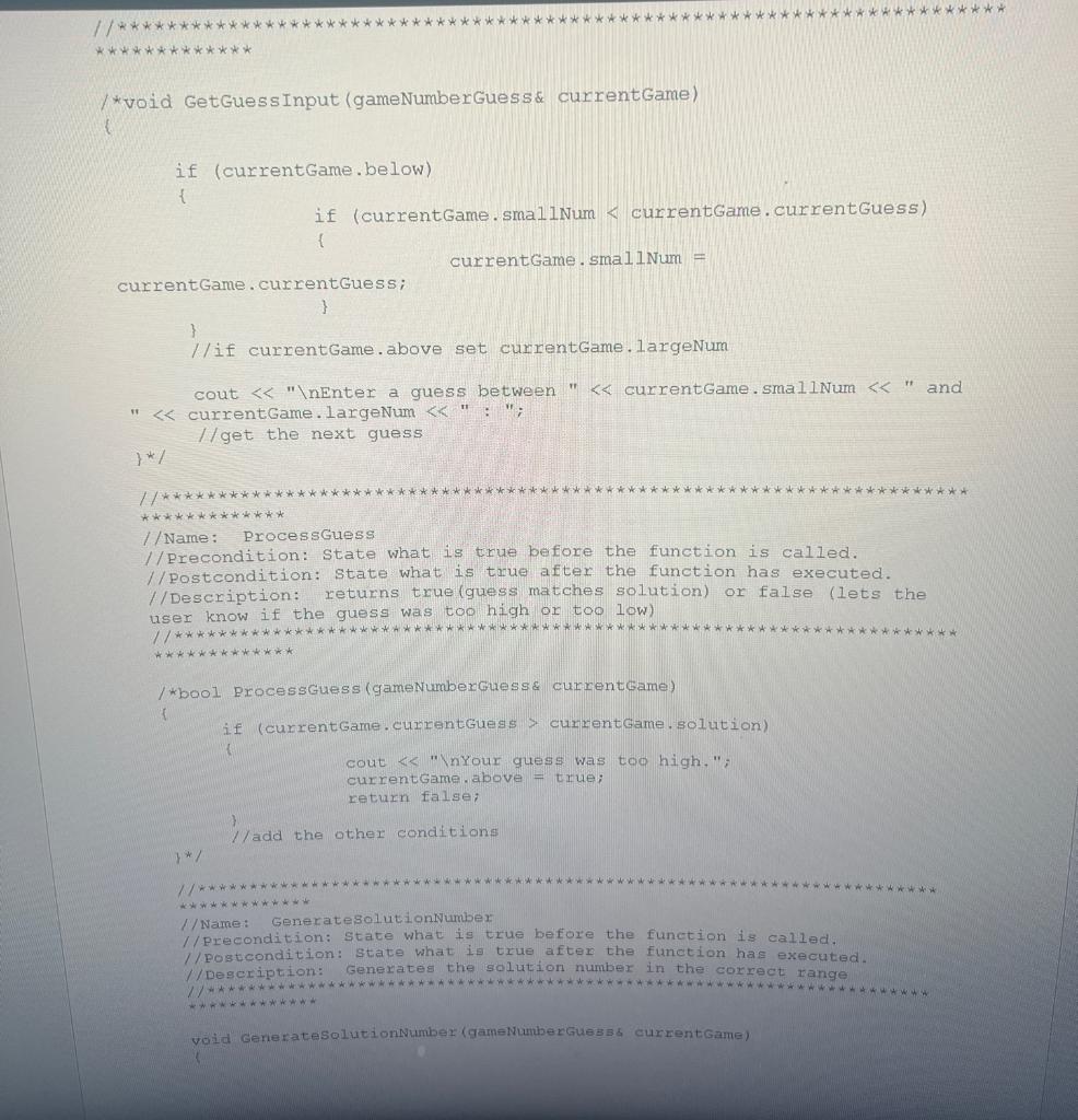 COP 3014-program 5- game, number guess array | Chegg.com
