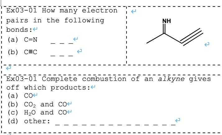Solved NH Ex03-01 How many electron pairs in the following | Chegg.com