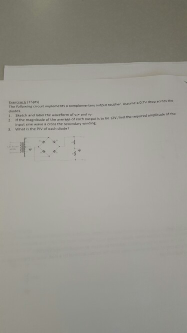 Solved Exersise 6 135pts) The following circuit implements a | Chegg.com