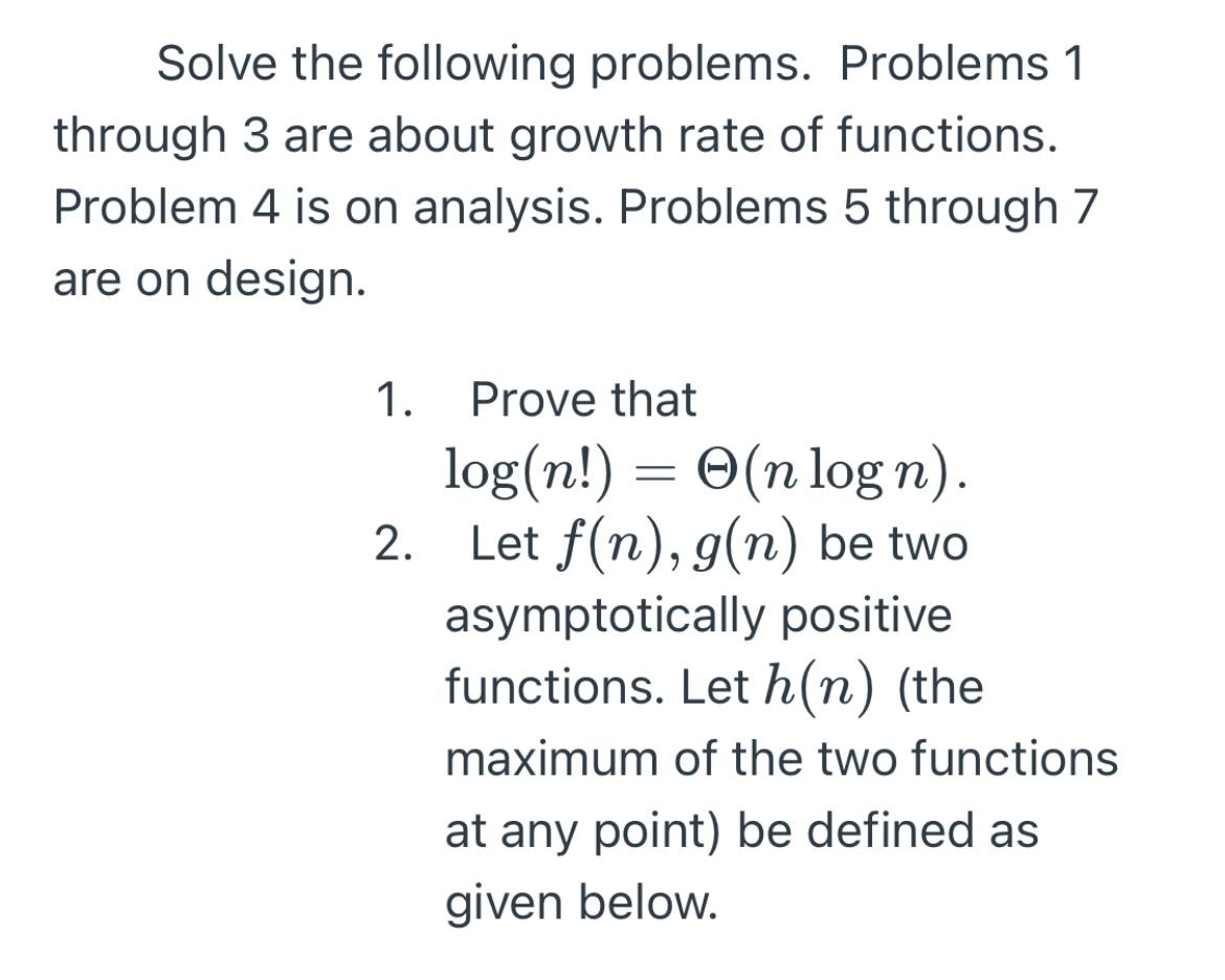 Solved Solve the following problems. Problems 1 through 3 | Chegg.com