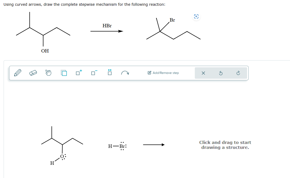 Solved Using curved arrows, draw the complete stepwise | Chegg.com