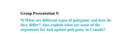 Solved what are the different types of polygamy and how do | Chegg.com