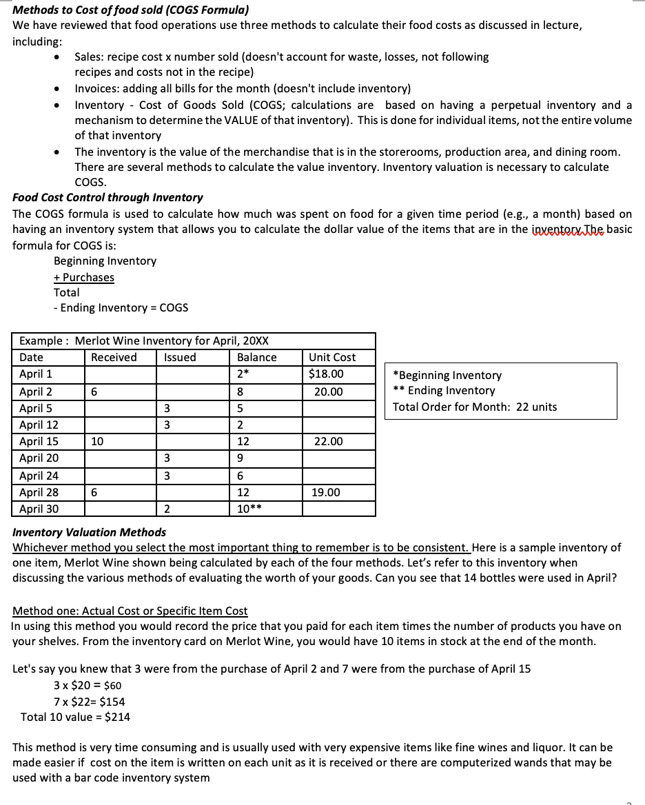 Worksheet 5: Purchasing Calculations (36 points; Due | Chegg.com