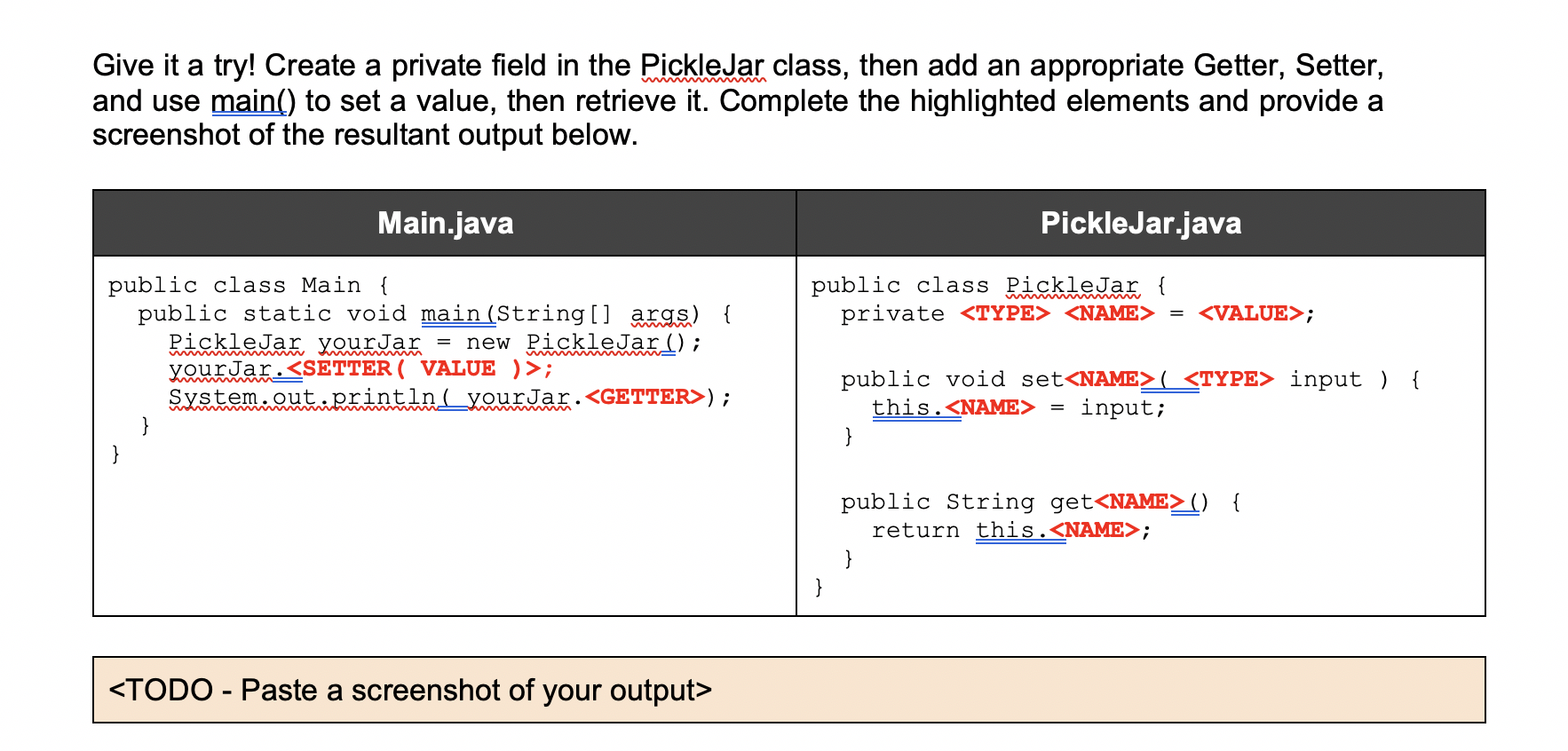 Solved Give it a try! Create a private field in the | Chegg.com