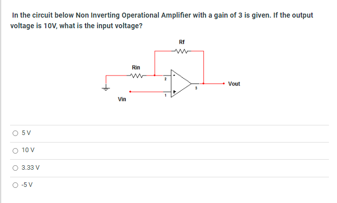 Solved In the circuit below Non Inverting Operational | Chegg.com