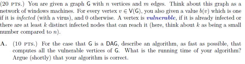 Solved You are given a graph G with n vertices and m edges. | Chegg.com