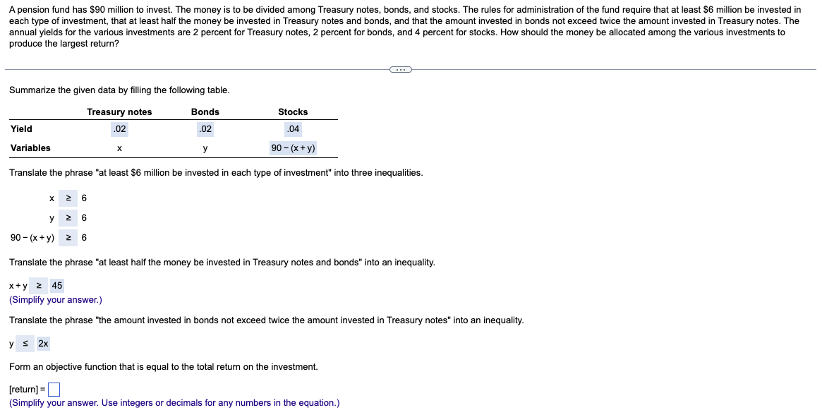 Solved produce the largest return? Summarize the given data | Chegg.com