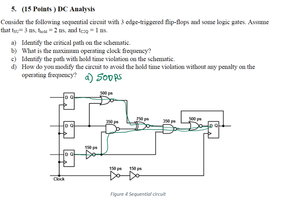 Solved 5. (15 Points ) DC Analysis Consider the following | Chegg.com