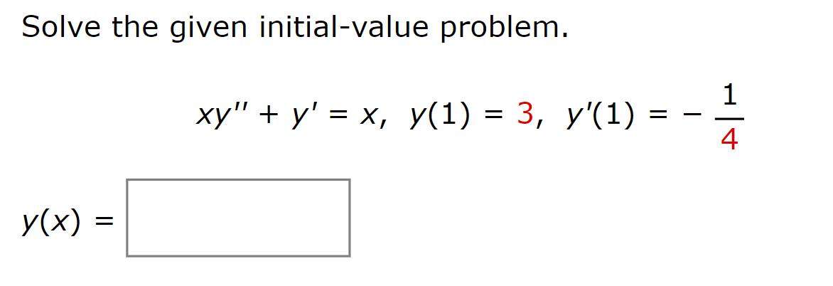 Solved Solve the given initial-value problem. | Chegg.com