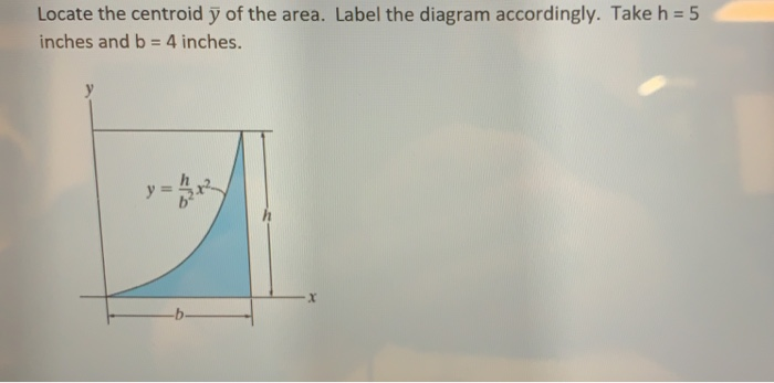 Solved Locate the centroid of the area. Label the diagram | Chegg.com