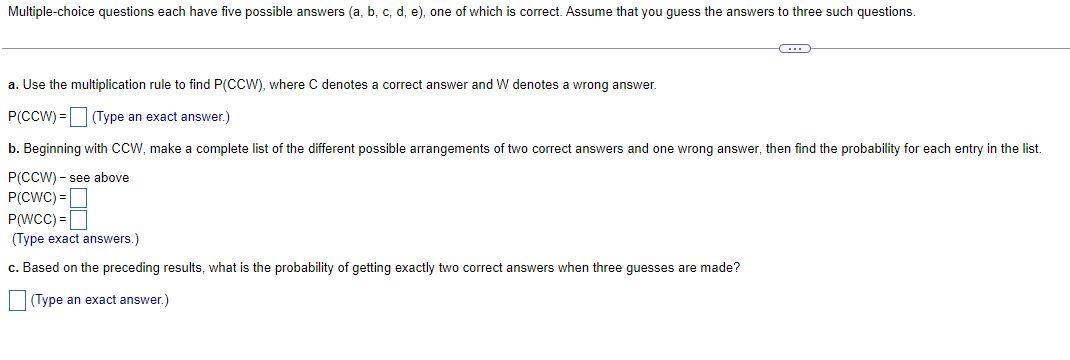 Solved Multiple-choice questions each have five possible | Chegg.com
