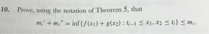 Solved Real Analysis: 13.10) Prove, using the notation of | Chegg.com