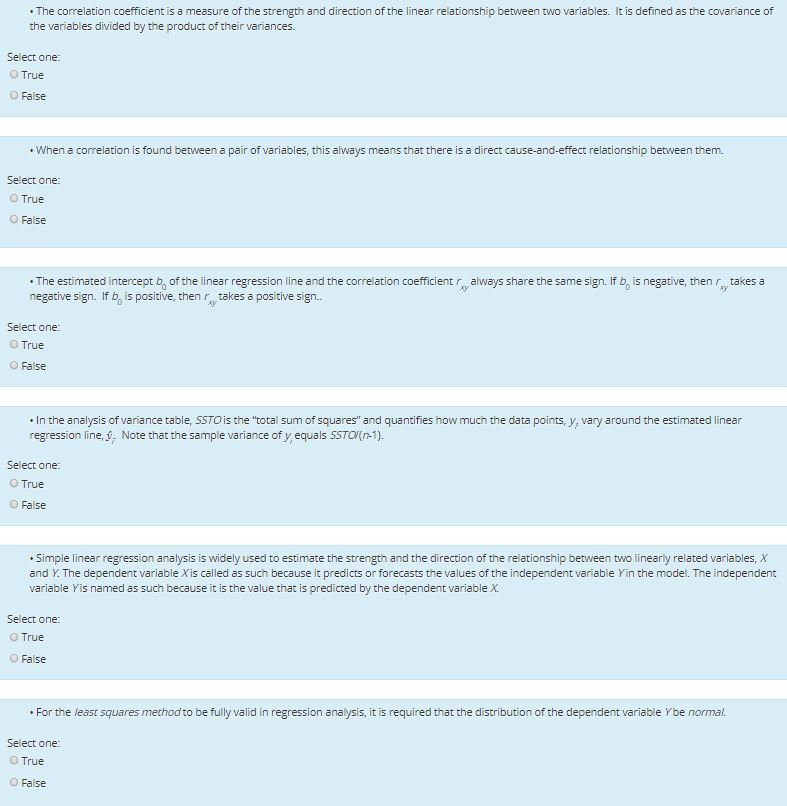 Solved • The correlation coefficient is a measure of the | Chegg.com