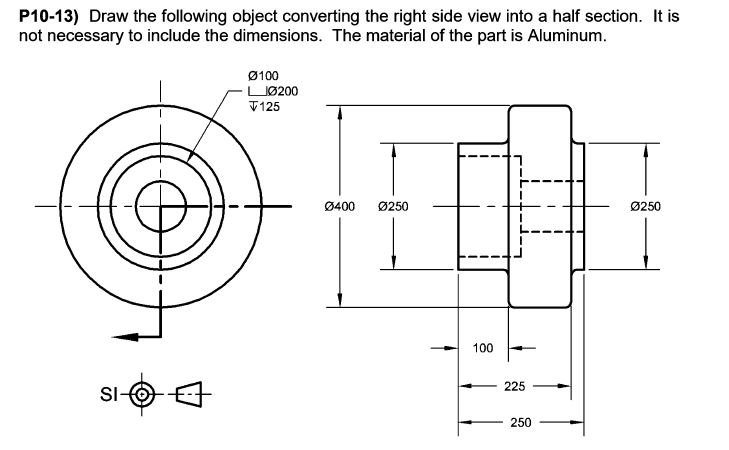 Solved P10-13) Draw the following object converting the | Chegg.com