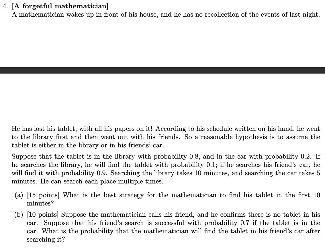 Solved Please Explain Answers/Steps 4. [A forgetful | Chegg.com