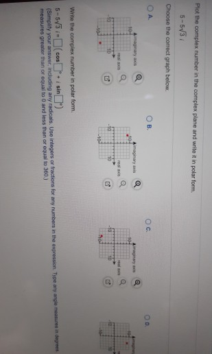 Solved Plot the complex number in the complex plane and | Chegg.com