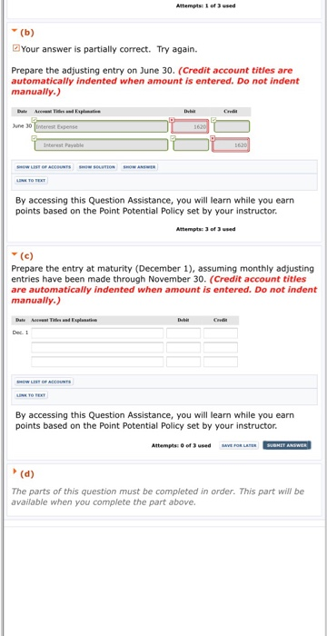 Solved BACK Exercise 11-02 a-d (Part Level Submission) | Chegg.com