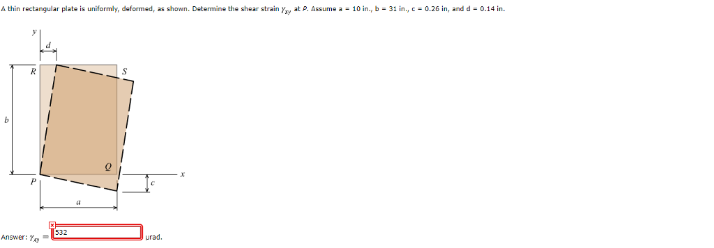 Solved A thin rectangular plate is uniformly, deformed, as | Chegg.com