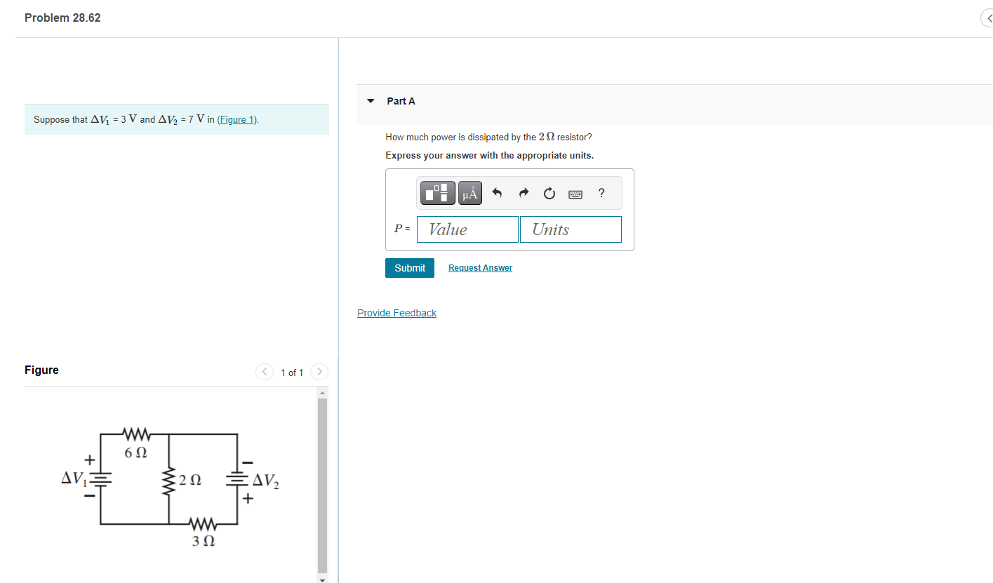 Solved Suppose that ΔV1=3 V and ΔV2=7 V in (Figure 1). How | Chegg.com