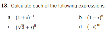 Solved 18. Calculate each of the following expressions. a. | Chegg.com