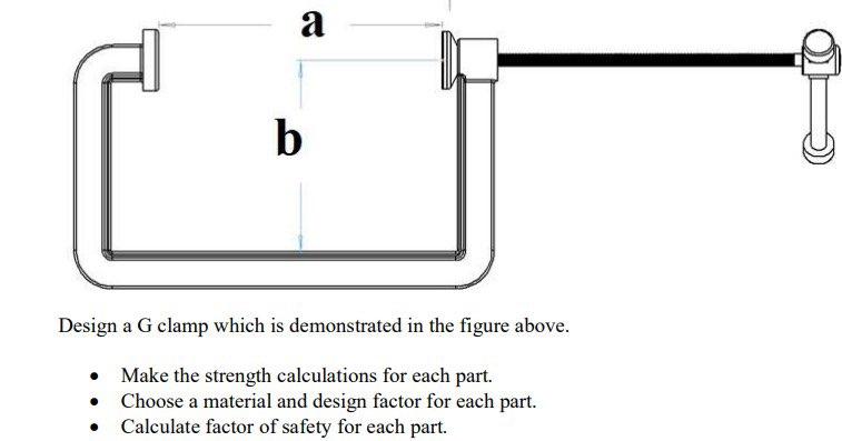 Solved Design a G clamp which is demonstrated in the figure | Chegg.com