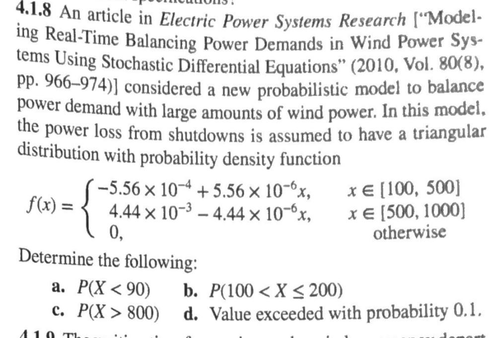 Solved Determine The Cumulative Distribution Function For