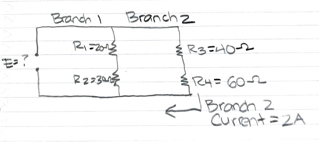 Solved Find the voltage source value, the total resistance, | Chegg.com