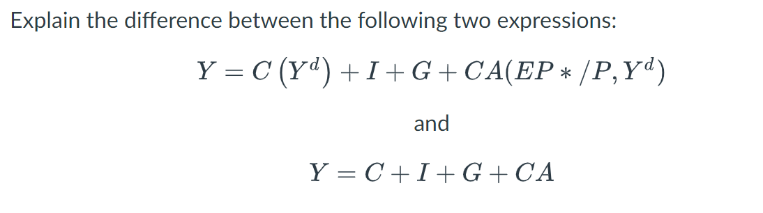 Solved Explain the difference between the following two | Chegg.com