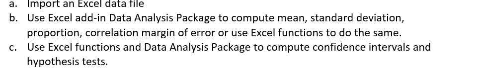 A Import An Excel Data File B Use Excel Add In Data 3732