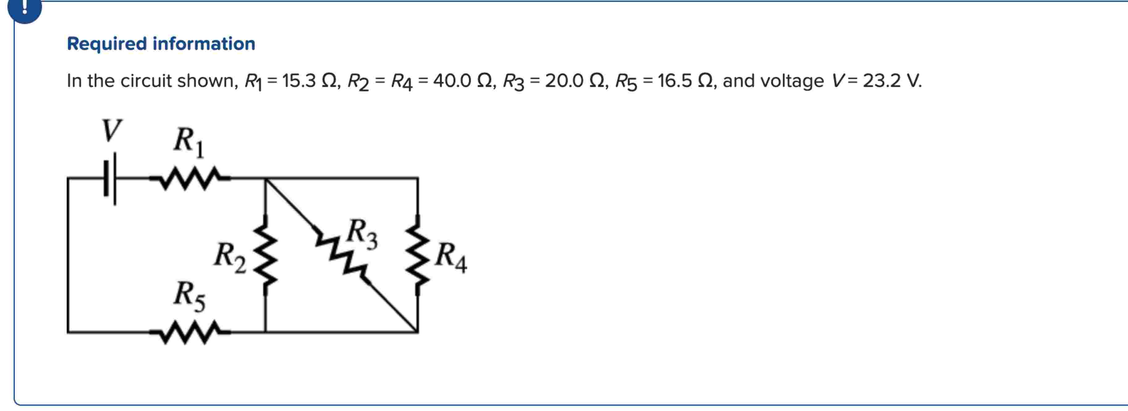 Solved Required informationIn ﻿the circuit shown, | Chegg.com
