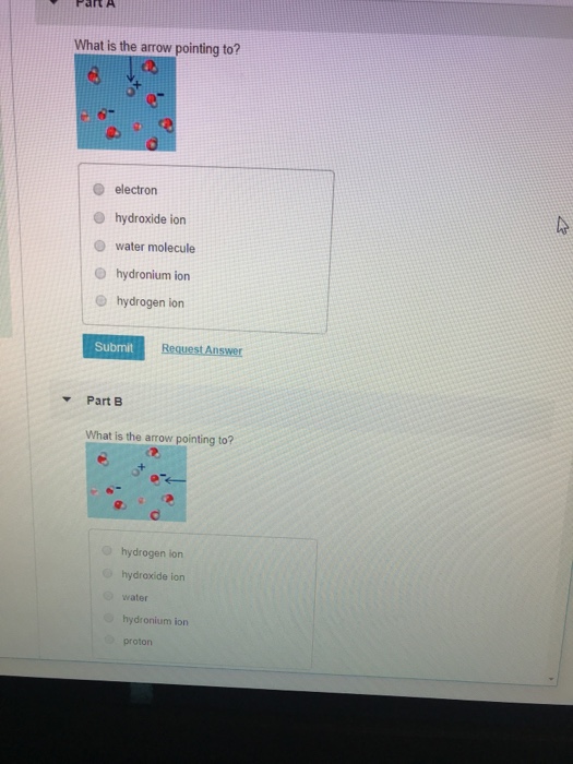 Solved Part A What is the arrow pointing to? O electron | Chegg.com