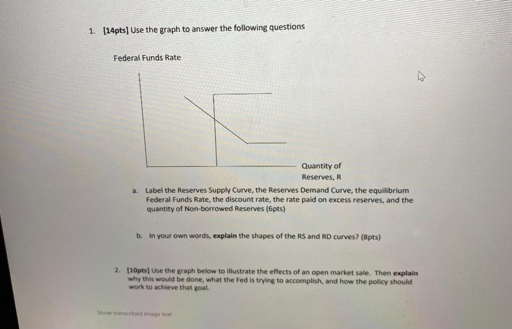 Solved 1. [14pts) Use the graph to answer the following | Chegg.com
