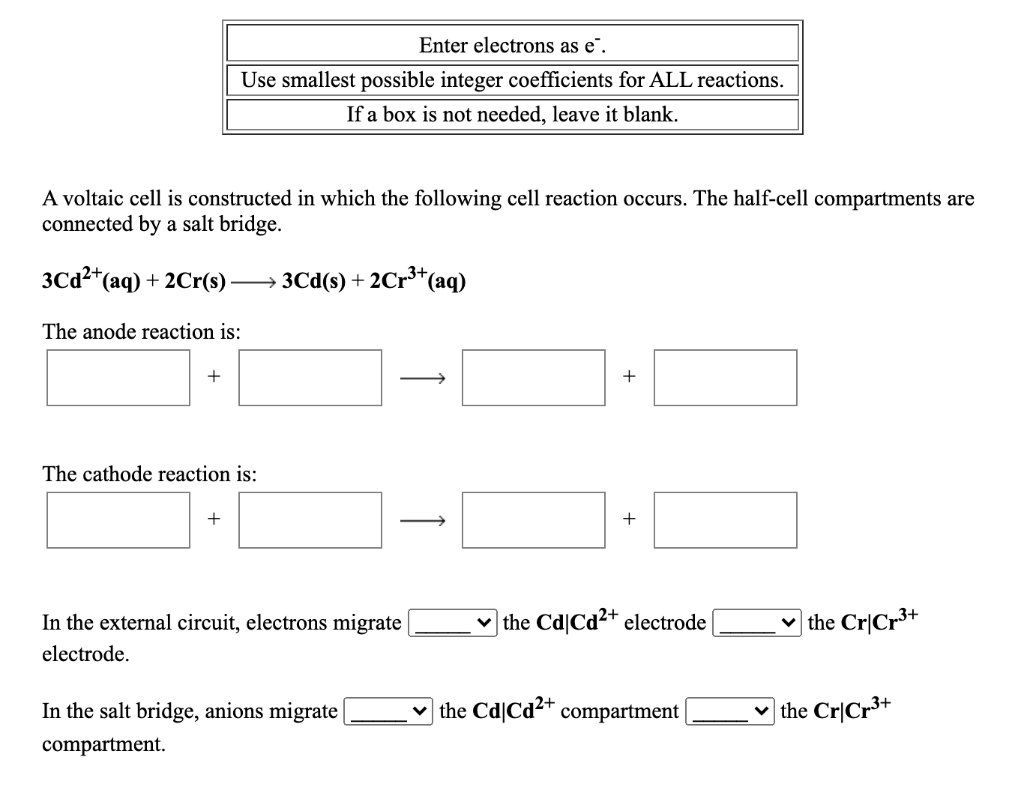 Solved Enter electrons as e. Use smallest possible integer | Chegg.com