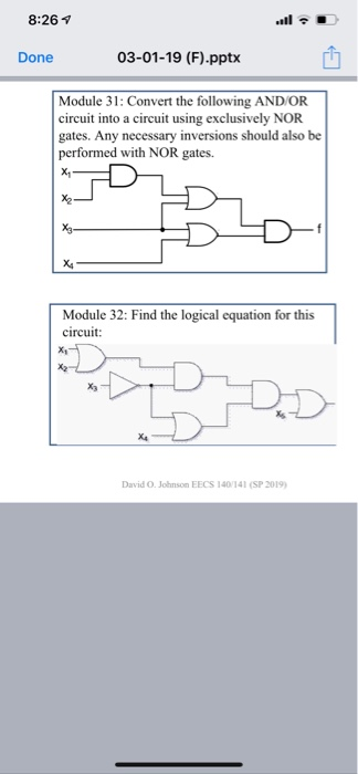 Solved 8:26 Done 03-01-19 (F).pptx Module 31: Convert the | Chegg.com