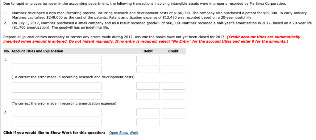 Solved Due to rapid employee turnover in the accounting | Chegg.com