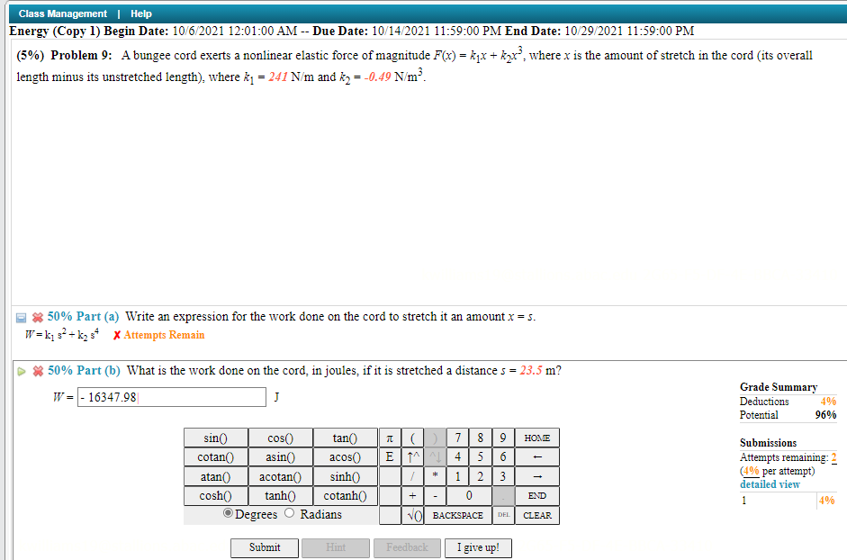 Solved Class Management | Help Energy (Copy 1) Begin Date: | Chegg.com
