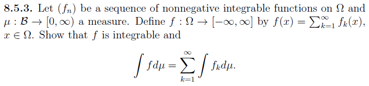 Solved 8.5.3. Let (fn) be a sequence of nonnegative | Chegg.com